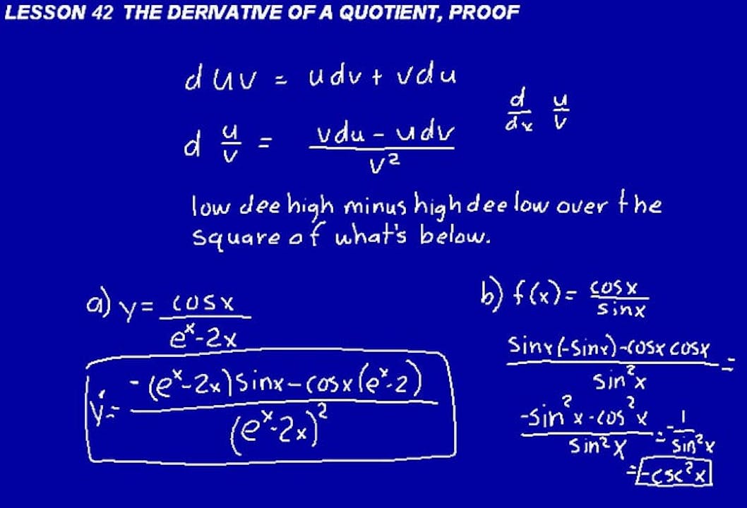 Lesson 42 DIVE Calculus, 2nd Edition - DIVE into Math and Science