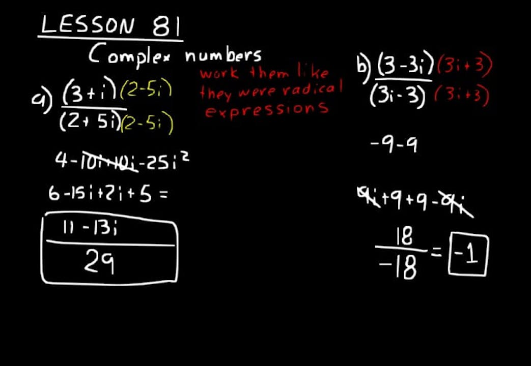 Lesson 81 DIVE Algebra 2, 3rd Edition - DIVE into Math and Science