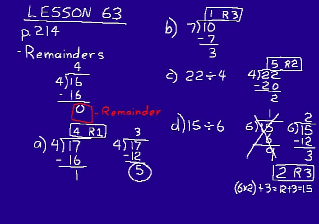 Lesson 63 DIVE 5/4, 2nd Edition - DIVE into Math and Science