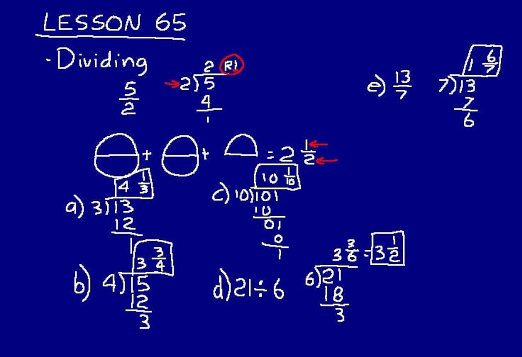 Lesson 65 DIVE 6/5, 2nd Edition - DIVE into Math and Science