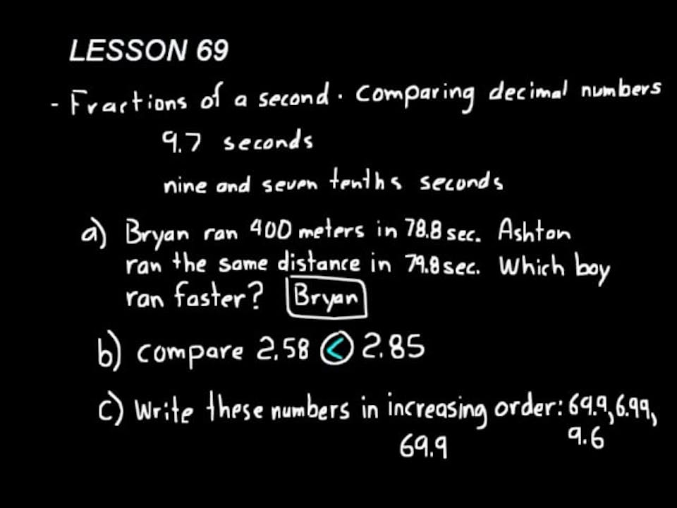 Lesson 69 DIVE 6/5, 3rd Edition - DIVE Lectures for Saxon Math 6/5, 3rd ...