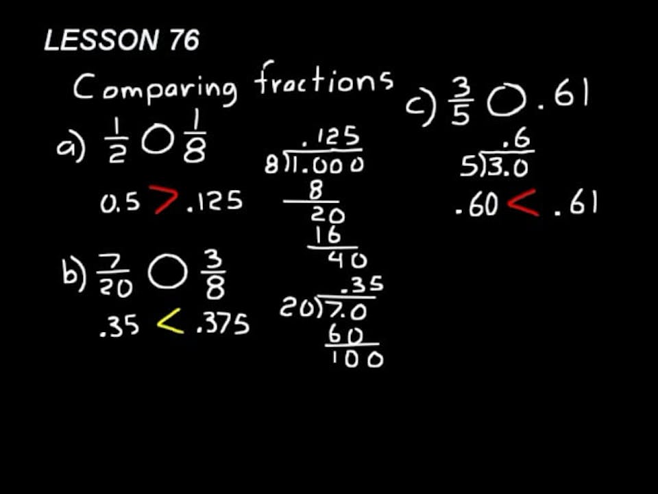 Lesson 76 Dive 7/6, 4th Edition - DIVE Lectures for Saxon Math 7/6, 4th ...