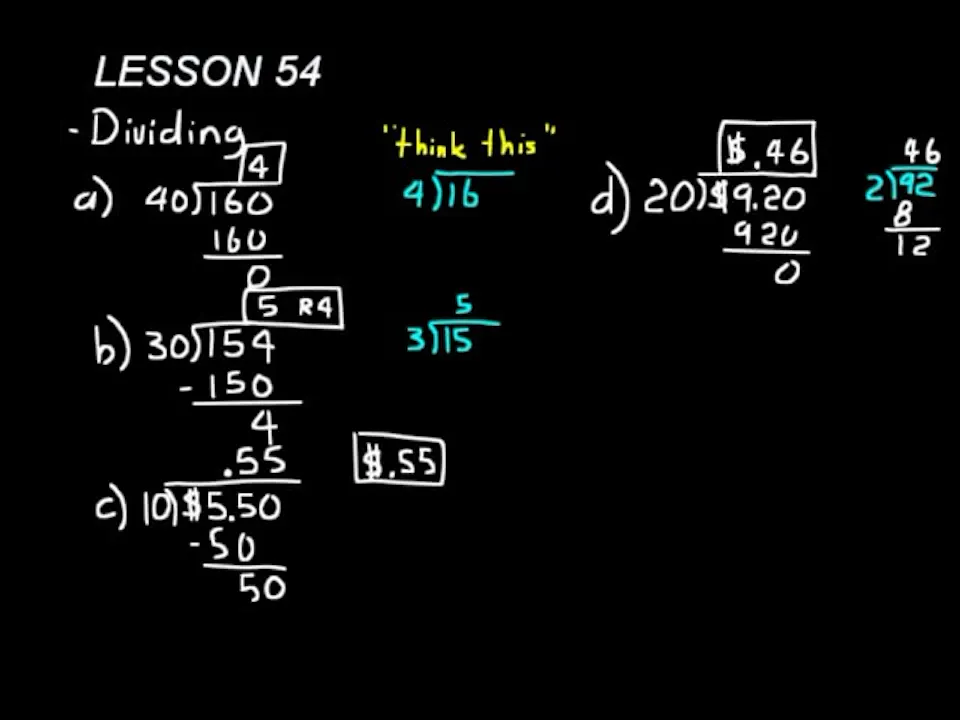 Lesson 54 DIVE 6/5, 3rd Edition - DIVE into Math and Science