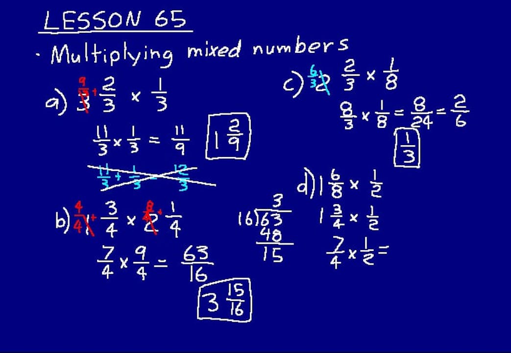 Lesson 65 DIVE 7/6, 3rd Edition - DIVE into Math and Science