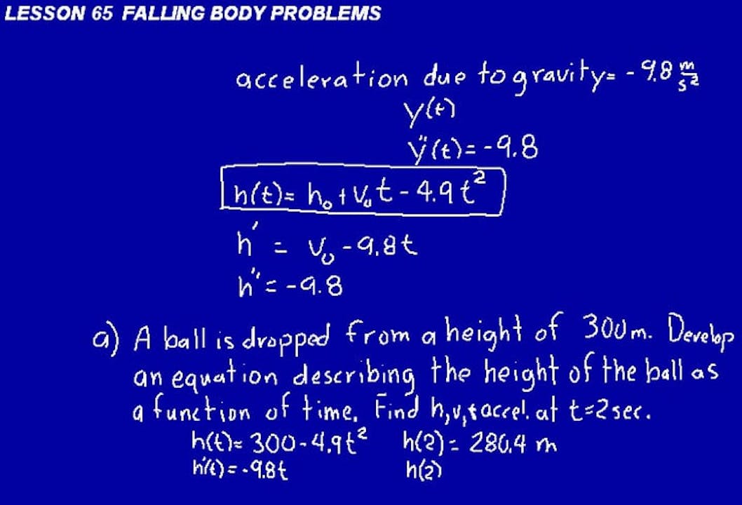 Lesson 65 DIVE Calculus, 2nd Edition - DIVE into Math and Science