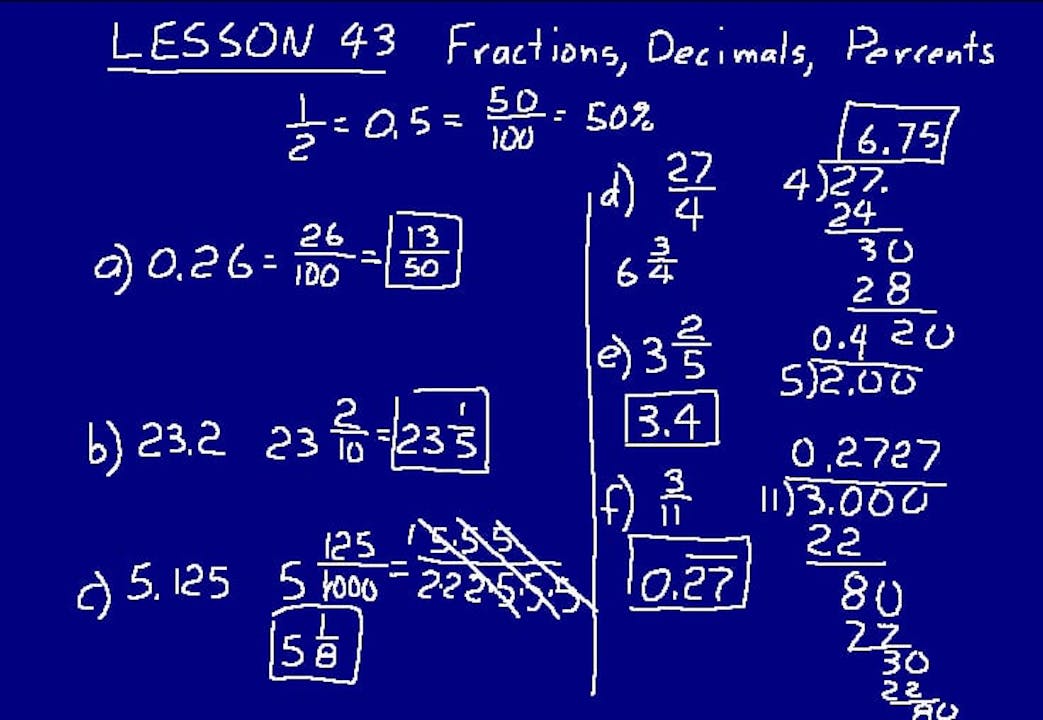 Lesson 43 DIVE Math 8/7 2nd Edition - DIVE into Math and Science