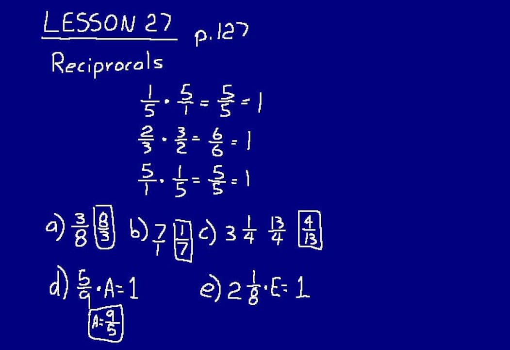 Lesson 27 DIVE Math 8/7 1st Edition - DIVE into Math and Science