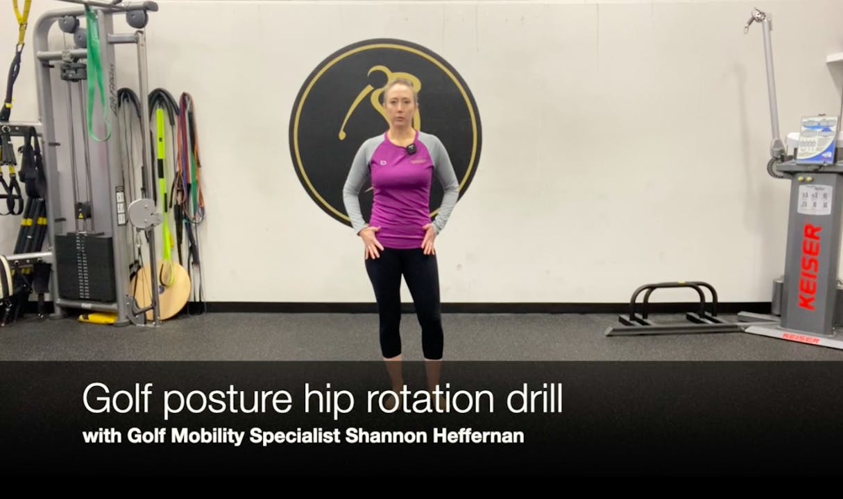 Golf Posture hip rotation drill - Backswing Mobility Program - Dynamic ...