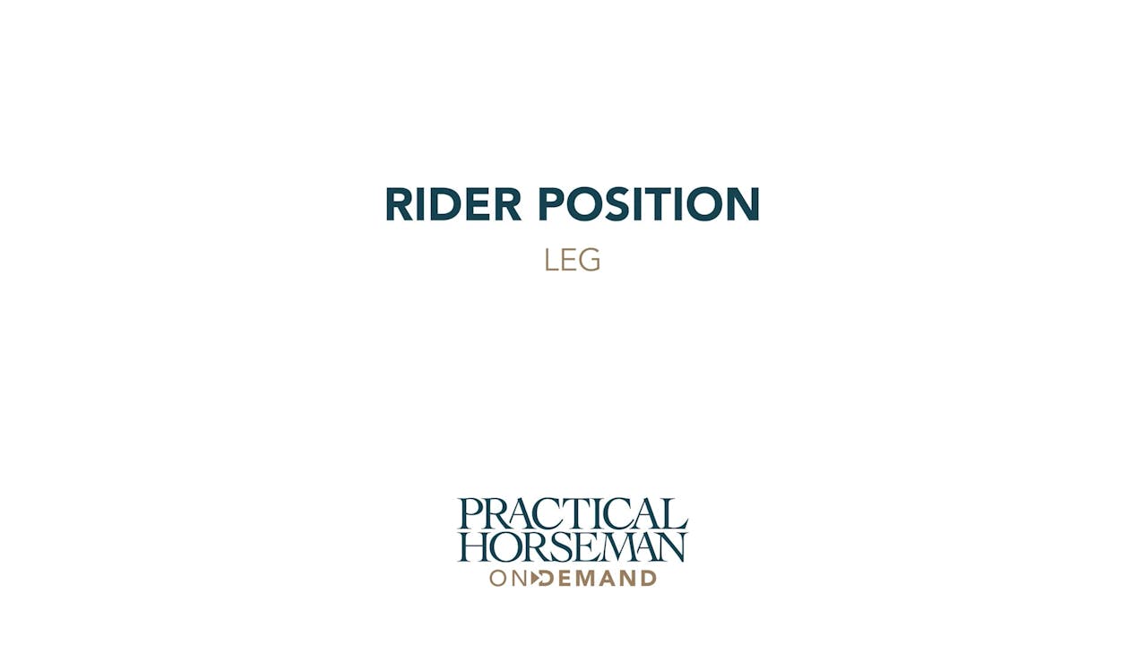Rider Position: Leg | Holly Hugo-Vidal - Equestrian+