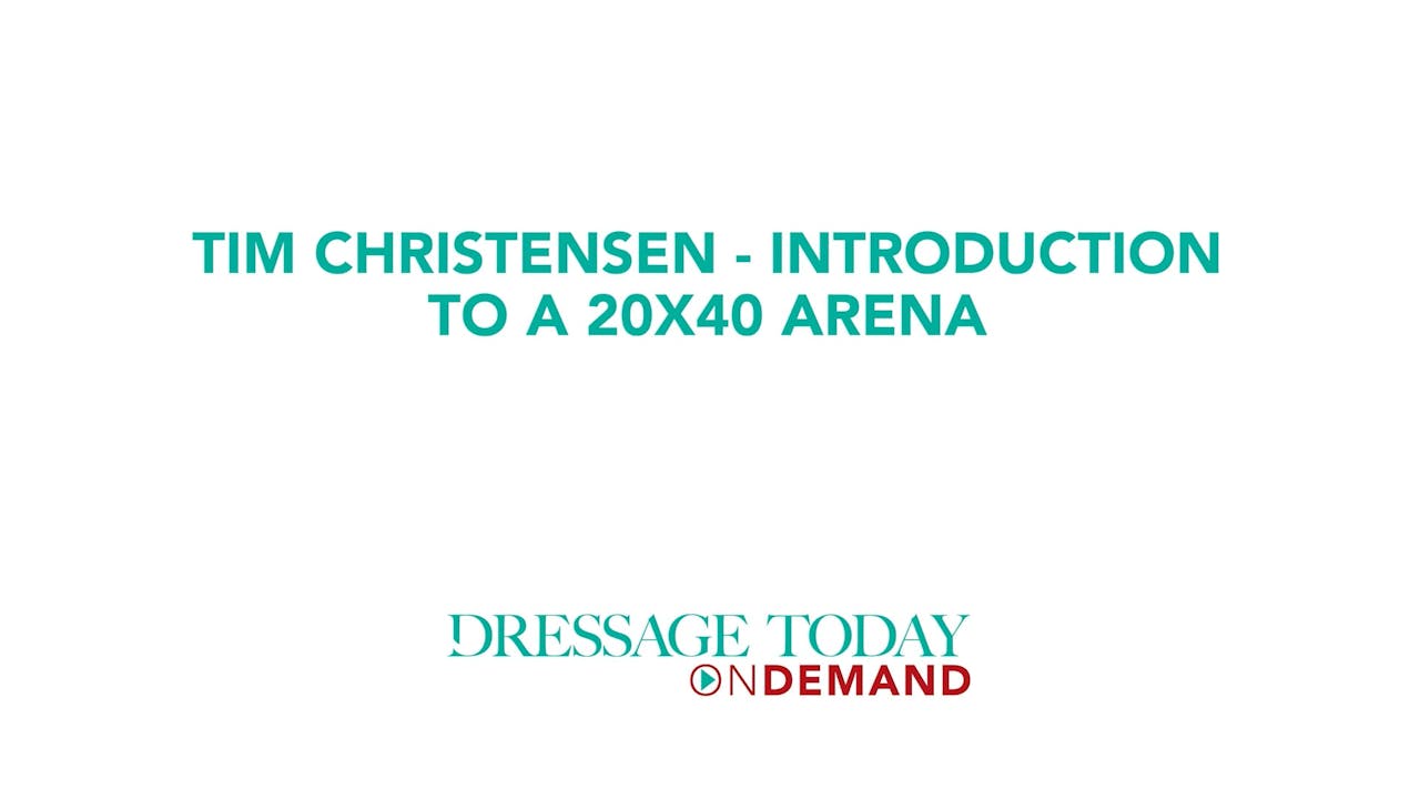 Introduction to a 20x40 Arena | Tim Christensen - Western Dressage ...