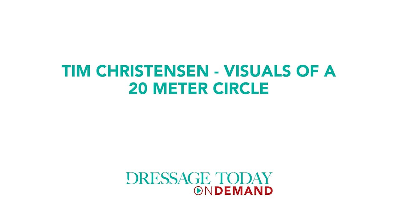 Visuals of a 20-Meter Circle | Tim Christensen - Western Dressage ...