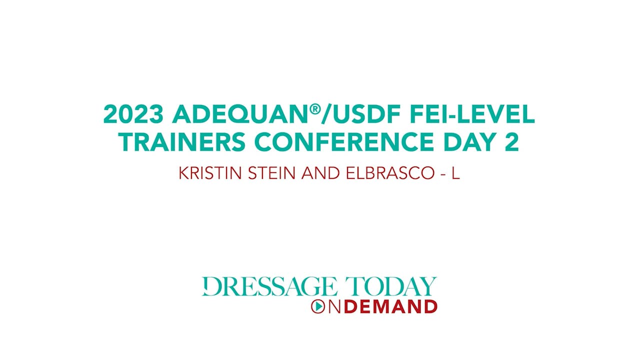2023 USDF FEI-Level Trainers Conference Kristin Stein and Elbrasco - L ...