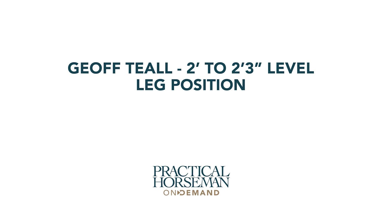 2’ to 2’3” Level – Leg Position - Hunters/Equitation - Equestrian+
