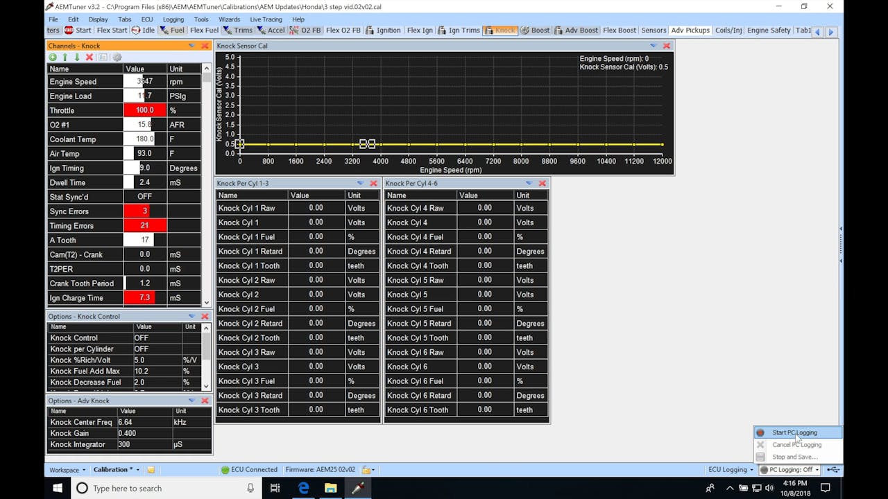 AEM Series 2 Part 26: Laptop & On-Board Datalogging - Evans Performance ...