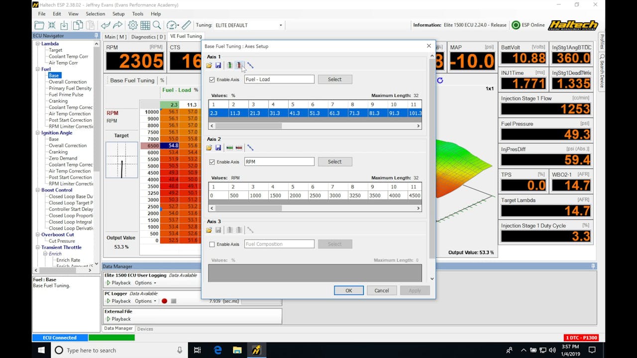 Haltech Elite Part 10: Alternate Main Fuel Table Load Inputs - Evans ...