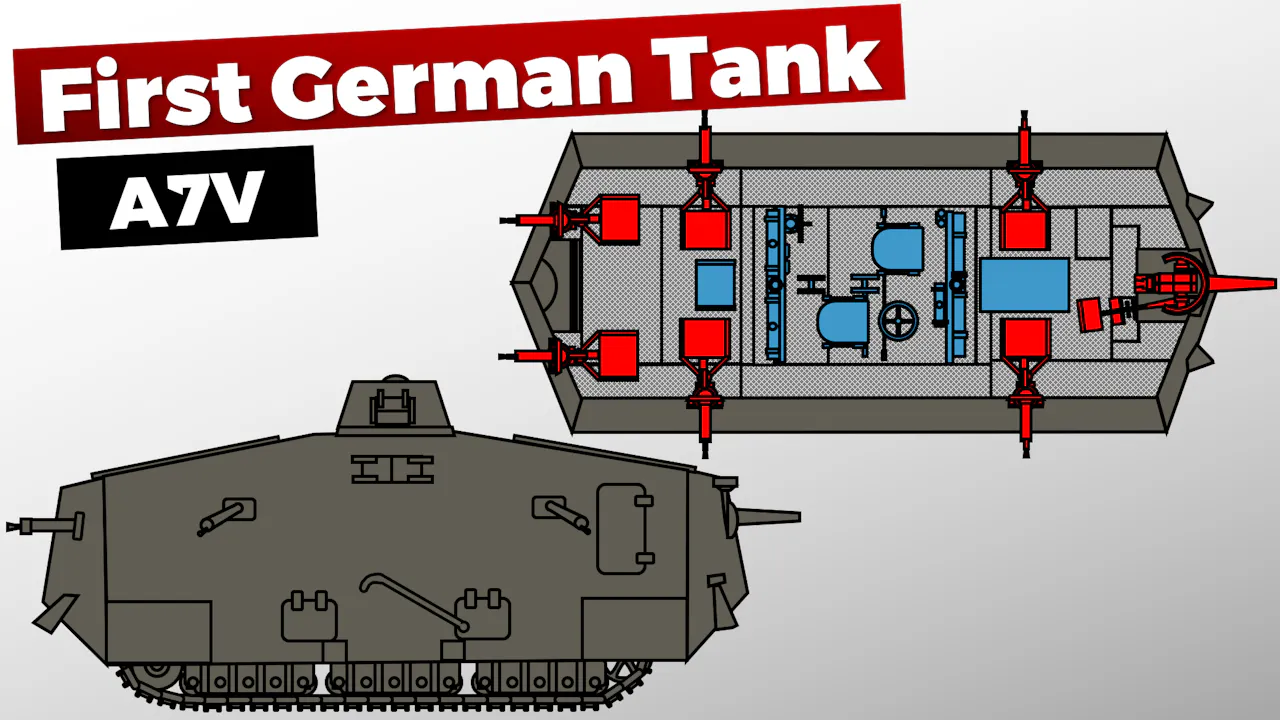 The First German Tank A7V - History of Weapons & War