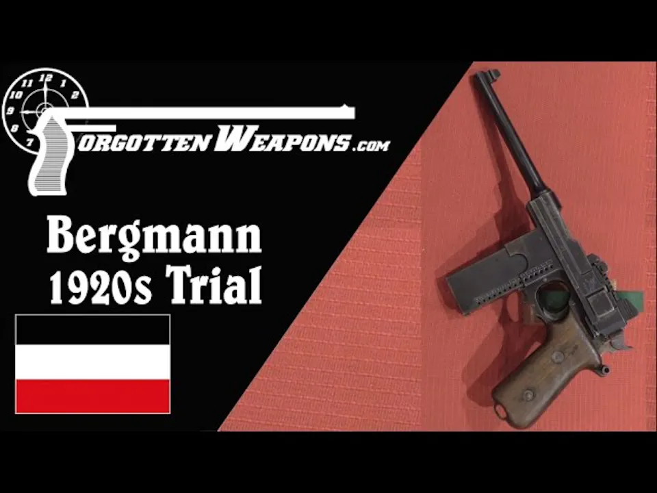 Bergmann 1920s Experimental Military Trials Pistol - History of Weapons ...