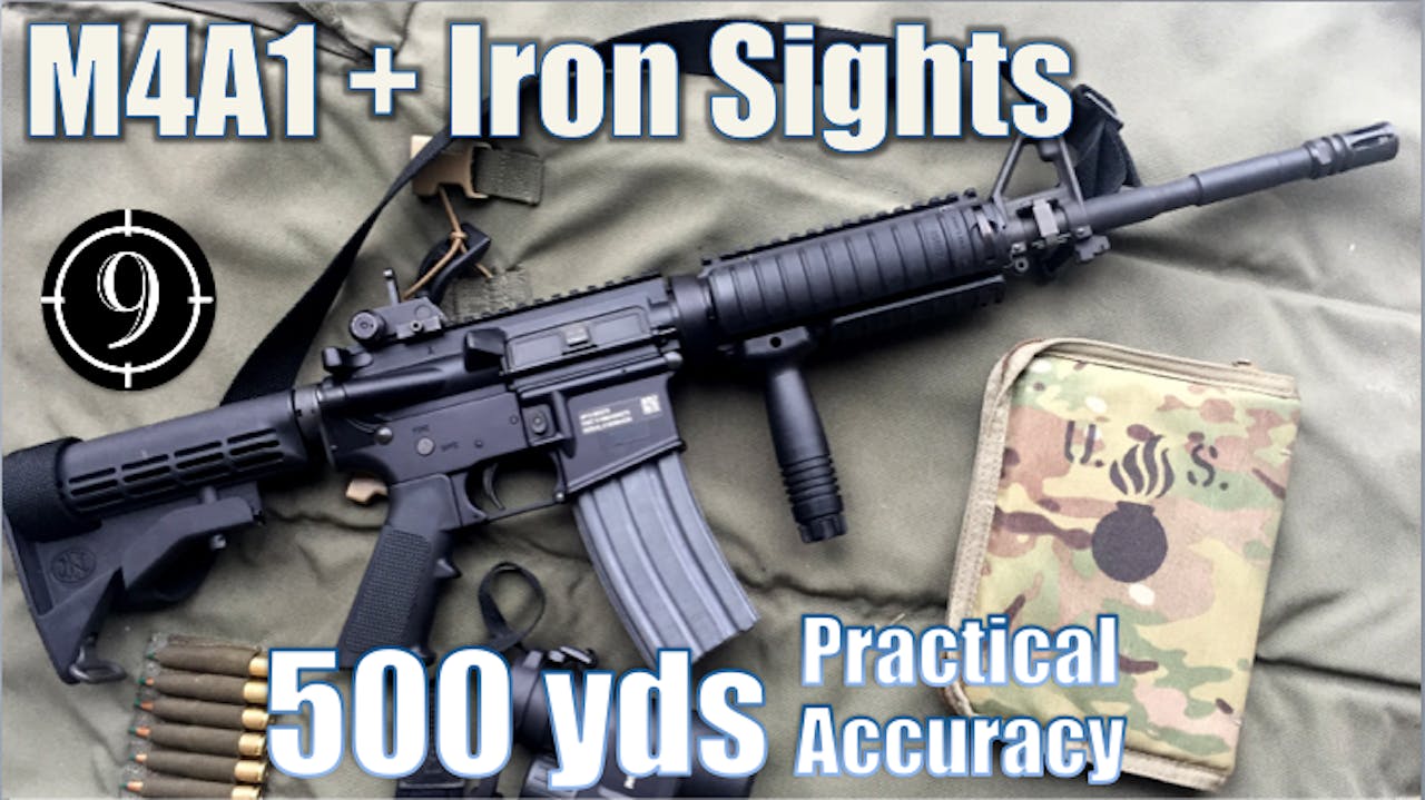 M4A1 Iron Sights (MA Tech) to 500yds: Practical Accuracy (FN15 Standard ...