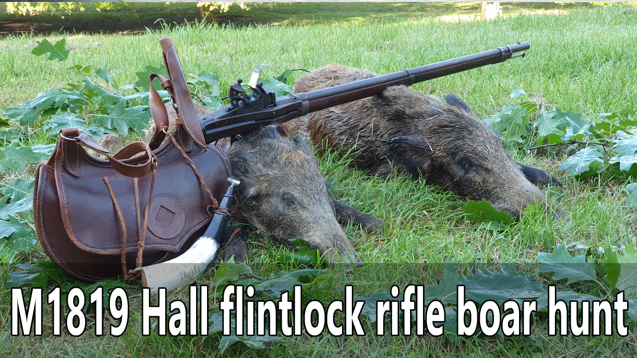 Wild boar hunting with M1819 Hall flintlock breech loading rifle ...