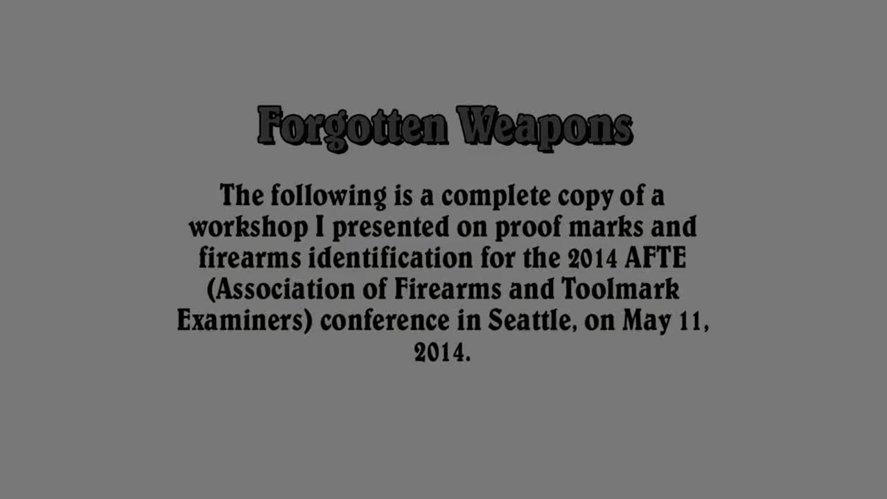 Introduction to Proof Marks and Other Firearms Identification (1880 ...