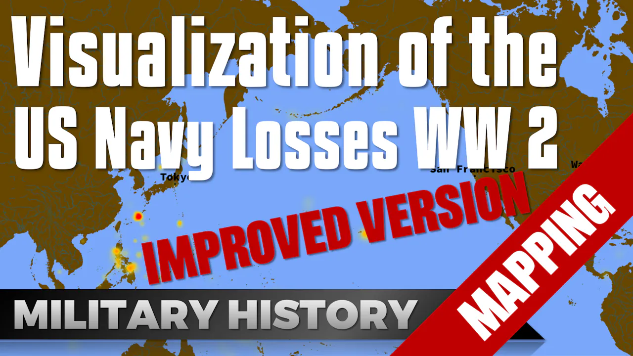 Time-Lapse Animation US Navy Losses in World War 2 #Mapping - History ...