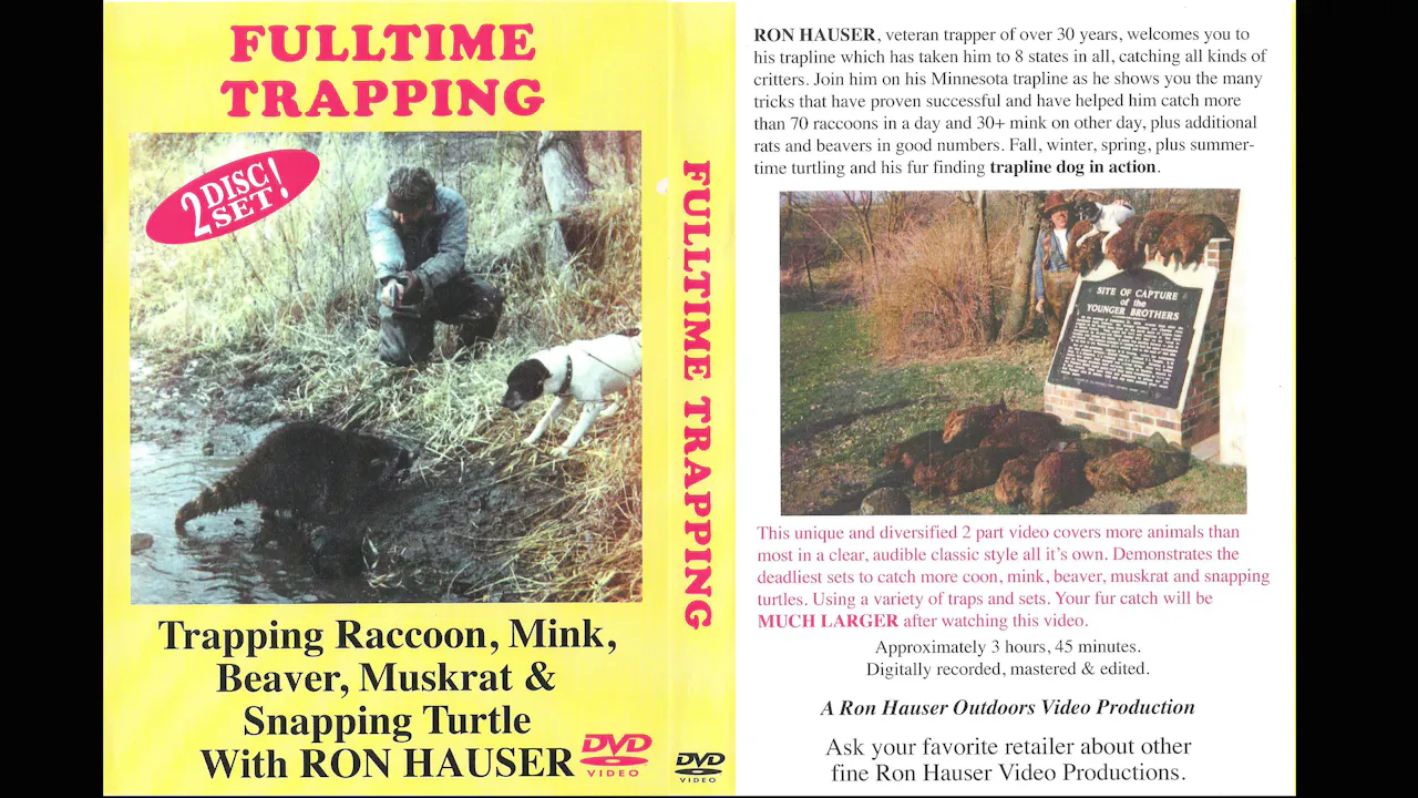 Fulltime Trapping Coon Mink Rat Snapper with Ron Hauser Disc1 - Full ...