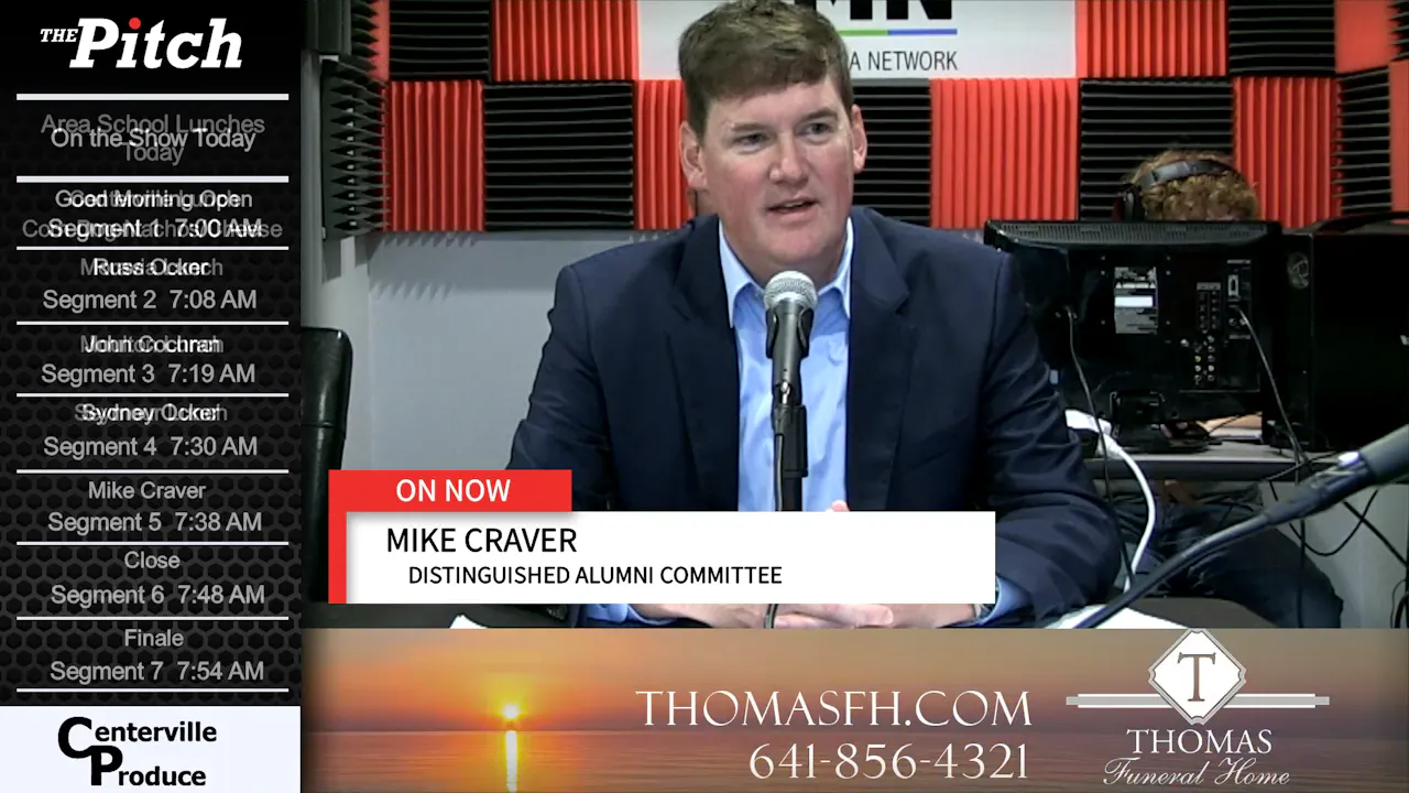 Mike Craver from Distinguished Alumni Committee - 2019 - Iowa Media Network