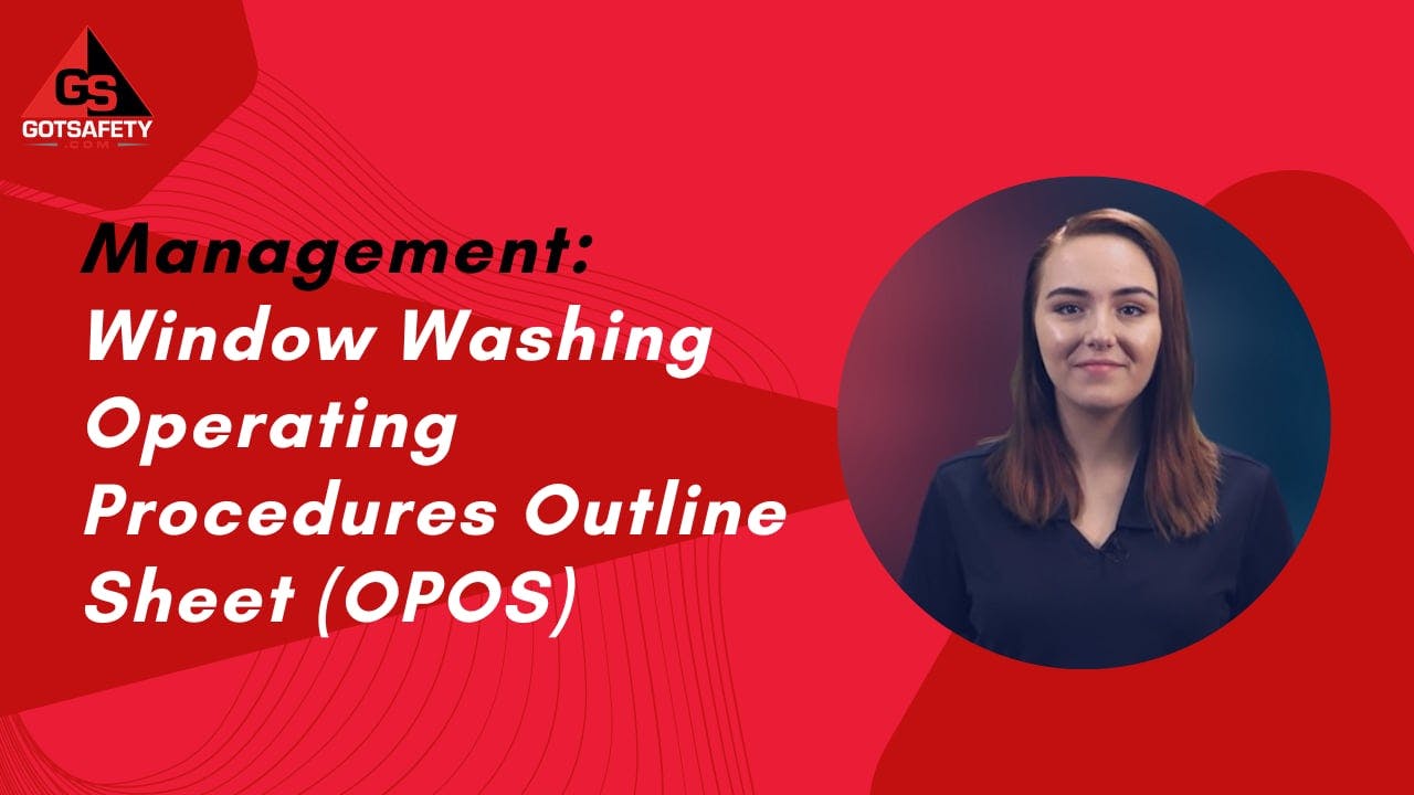 Management: Window Washing Operating Procedures Outline Sheet (OPOS ...