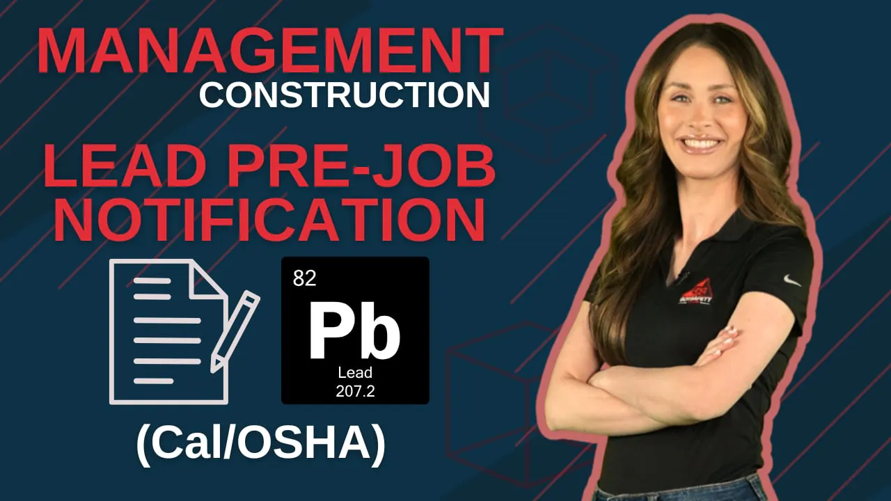 Management: Construction Lead Pre-Job Notification (Cal/OSHA ...