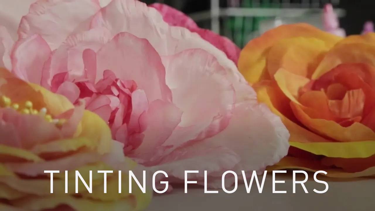Tinting Silk Flowers - Tinting Millinery Course - Hat Academy Studio＋