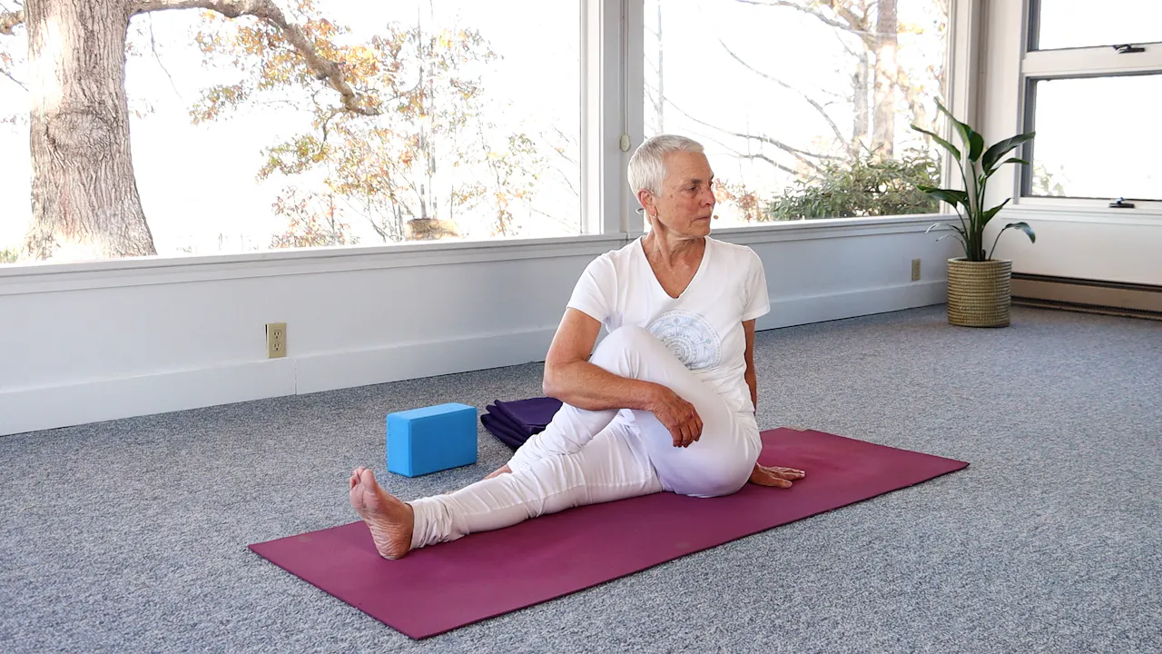 35 min. Level 1 Beginner's Hatha Yoga class with Satya Greenstone ...