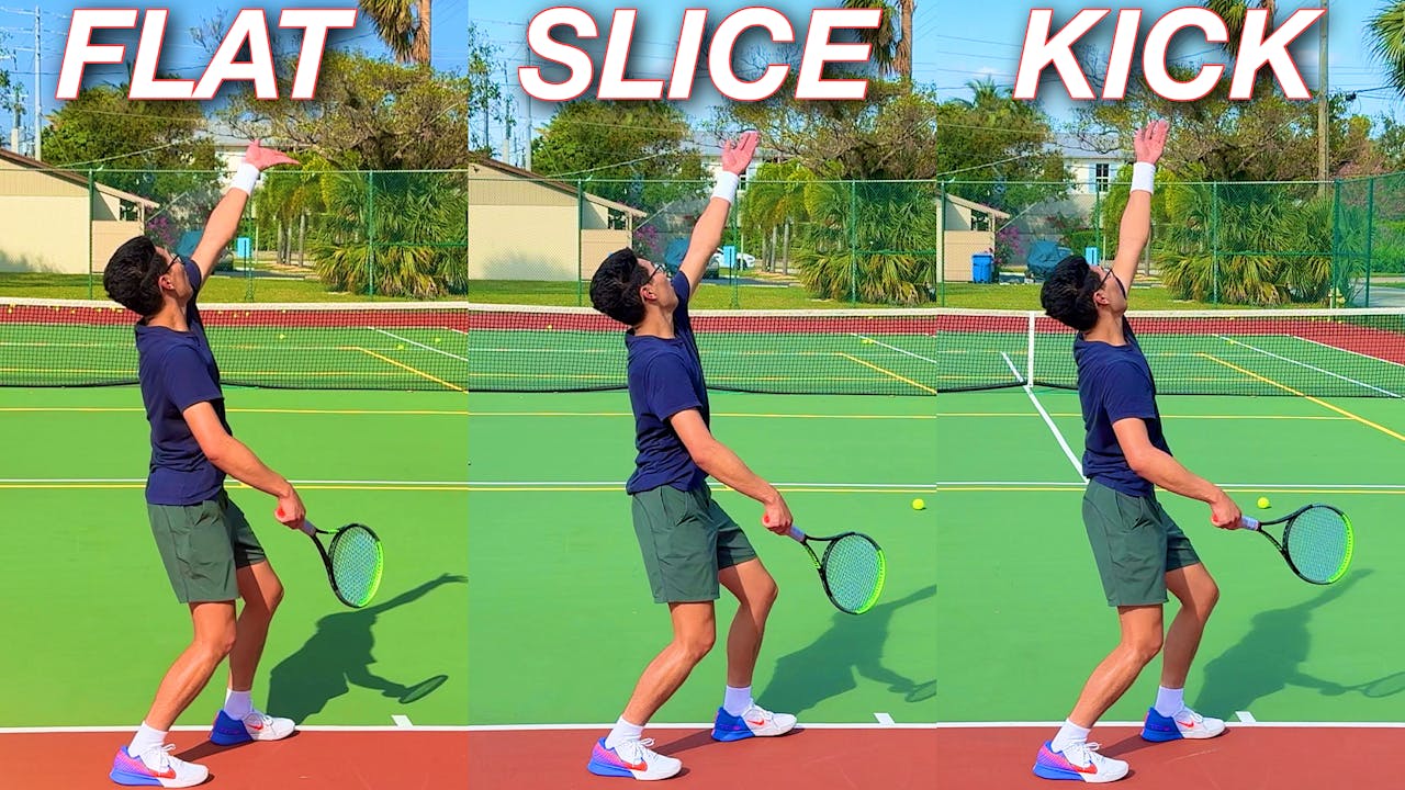 Flat, Slice & Kick Serve Toss Lesson - Coaching Ethan - Intuitive Tennis