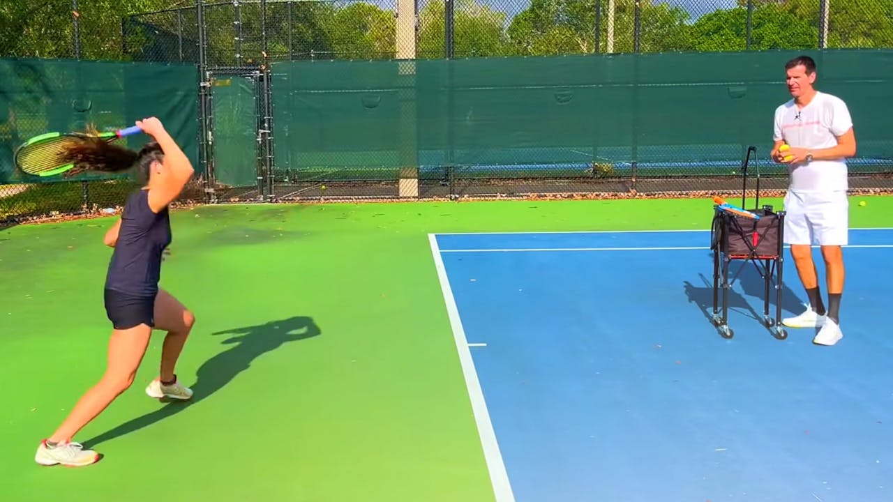 Reverse Forehand Lesson Karla - Released YouTube Videos - Intuitive Tennis