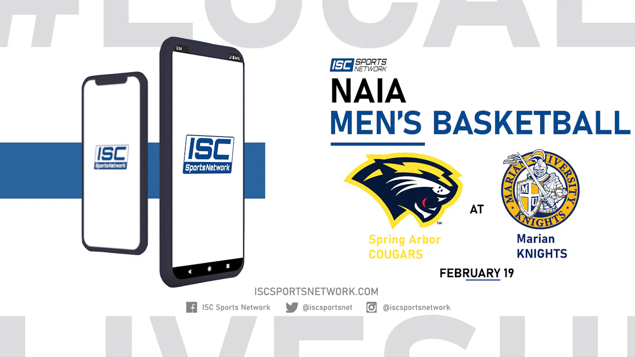 2022 MBB Spring Arbor at Marian 2/19 - 2021-22 Season - ISC Sports Network