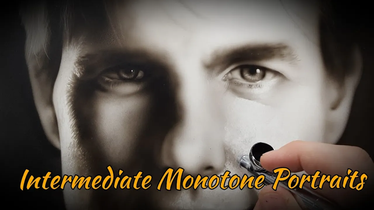 Intermediate Monotone Portraits (Part 1) - Learn to Airbrush