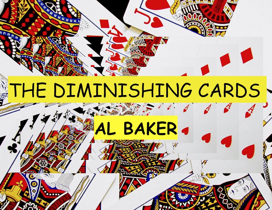 3 AL BAKER'S DIMINISHING CARDS - Steve Valentine's MAGIC ON THE GO