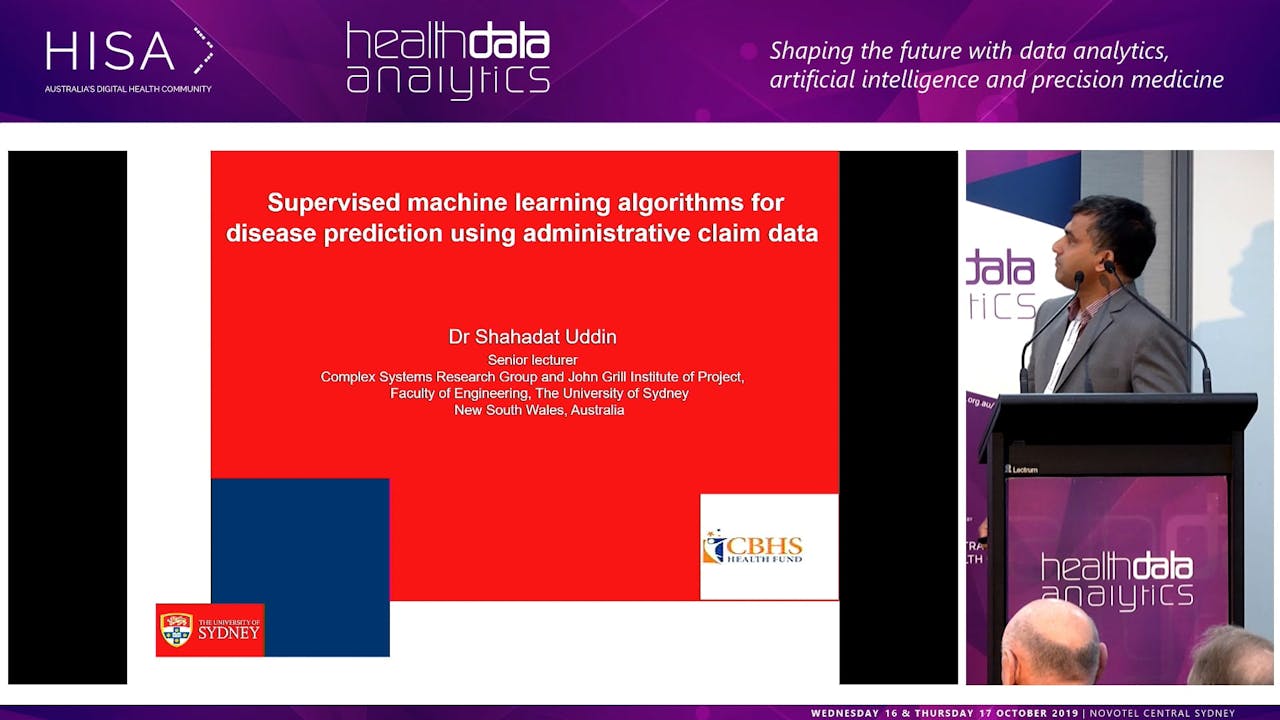 Supervised Machine Learning Algorithms For Disease Prediction Using Administrative Claim Data Dr