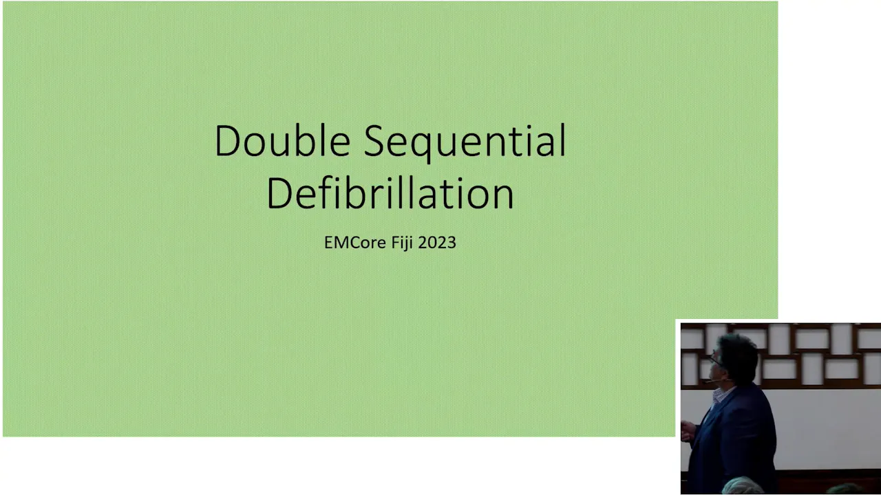 Double Sequential Defibrillation Dr Will Davies - armchairmedical.tv