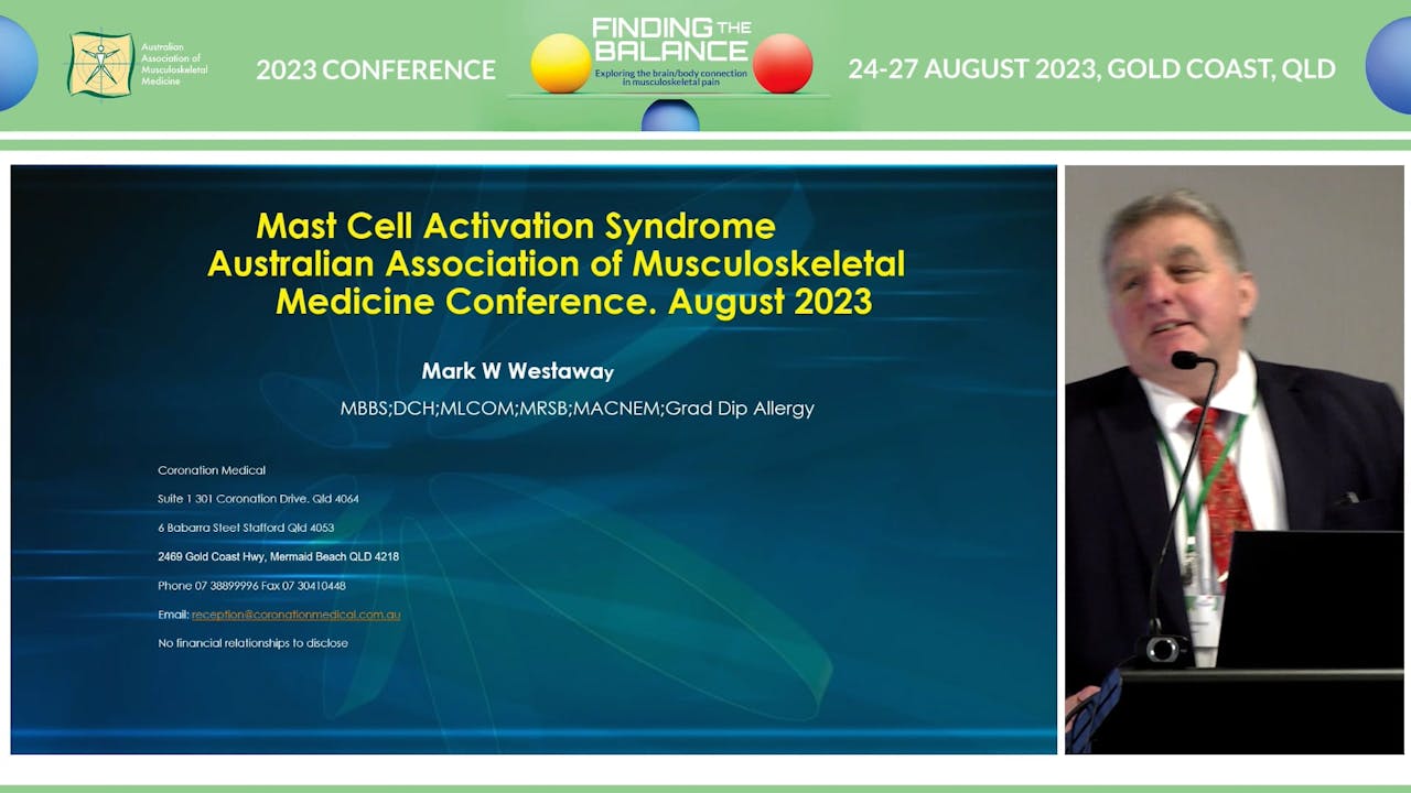 Mast cell Activation Syndrome Dr Mark Westaway - armchairmedical.tv