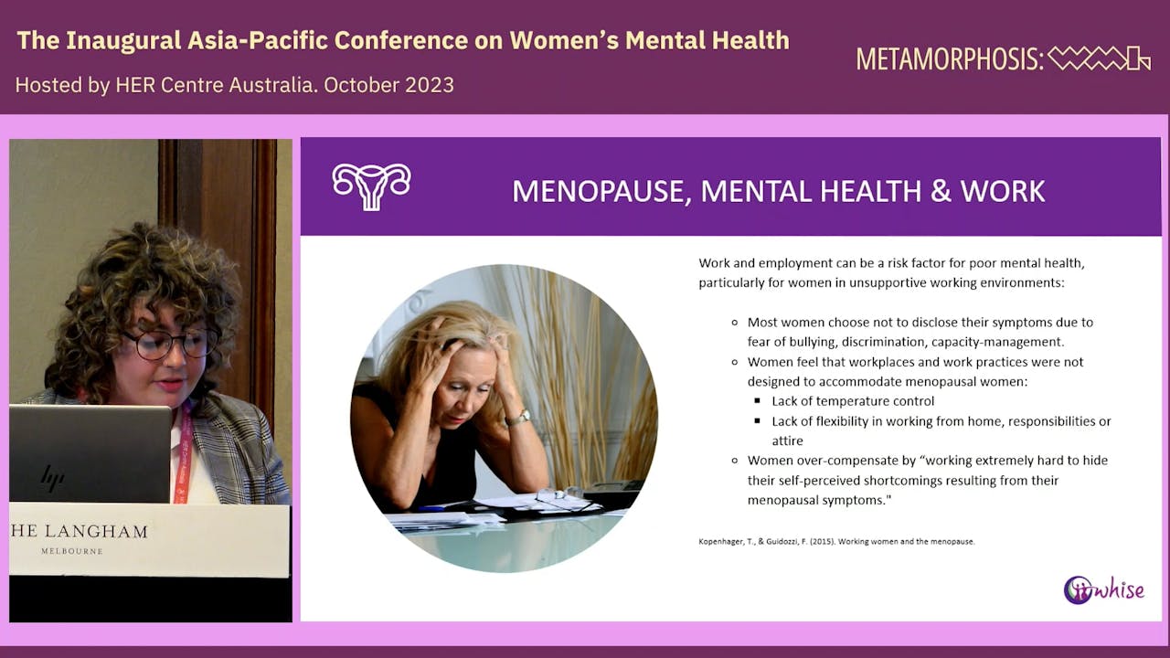 Menopause in the workplace and implications for mental wellbeing a case ...