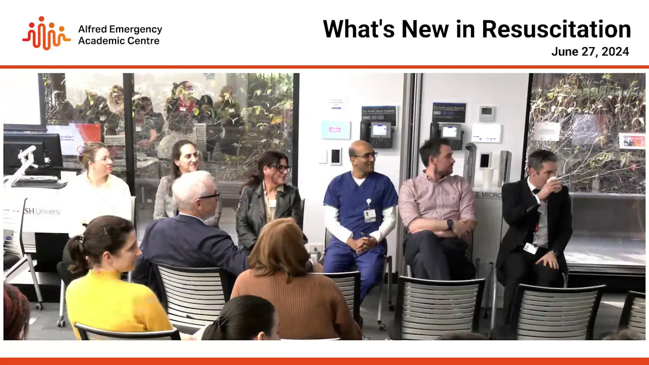 Trauma Panel Dr Dave McCreary, A Prof Chris Groombridge, Prof Biswadev ...