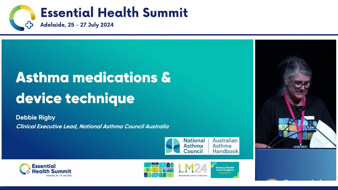 Asthma Medications and Device Technique Debbie Rigby - armchairmedical.tv