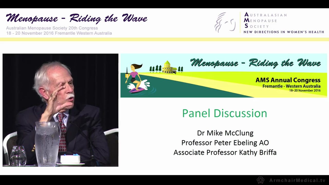 Menopause and Bone Panel Discussion Prof Peter Ebeling Dr Mike McClung ...