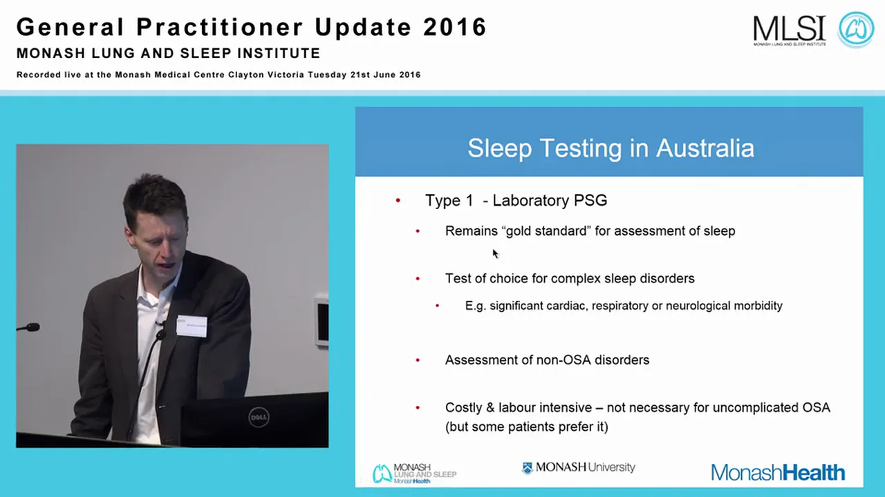 OSA - Which test is best Assoc Prof Garun Hamilton - armchairmedical.tv