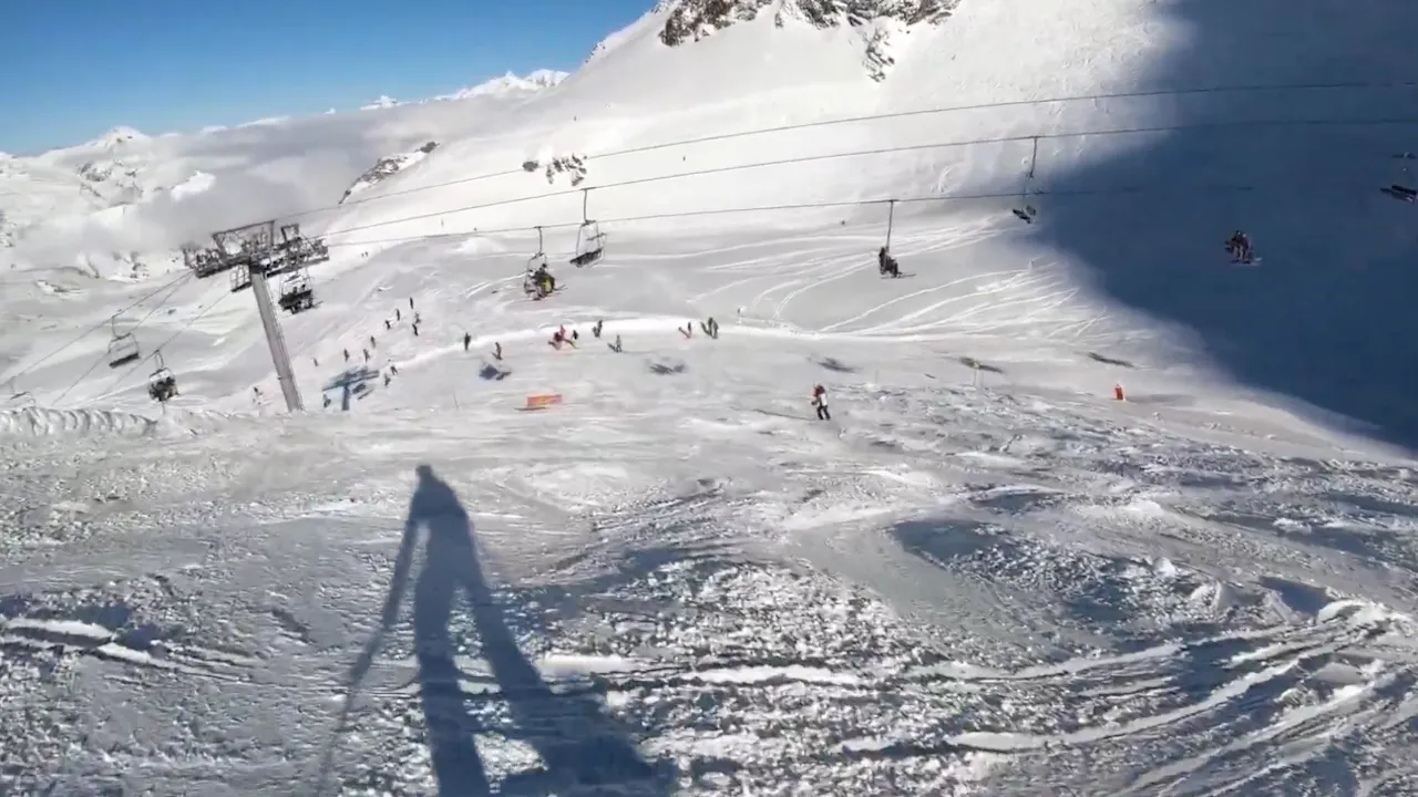 S4192 - Les Arcs, Ski Resort, Vallee De L'Arc Slope - 🇫🇷 France - 4K ...
