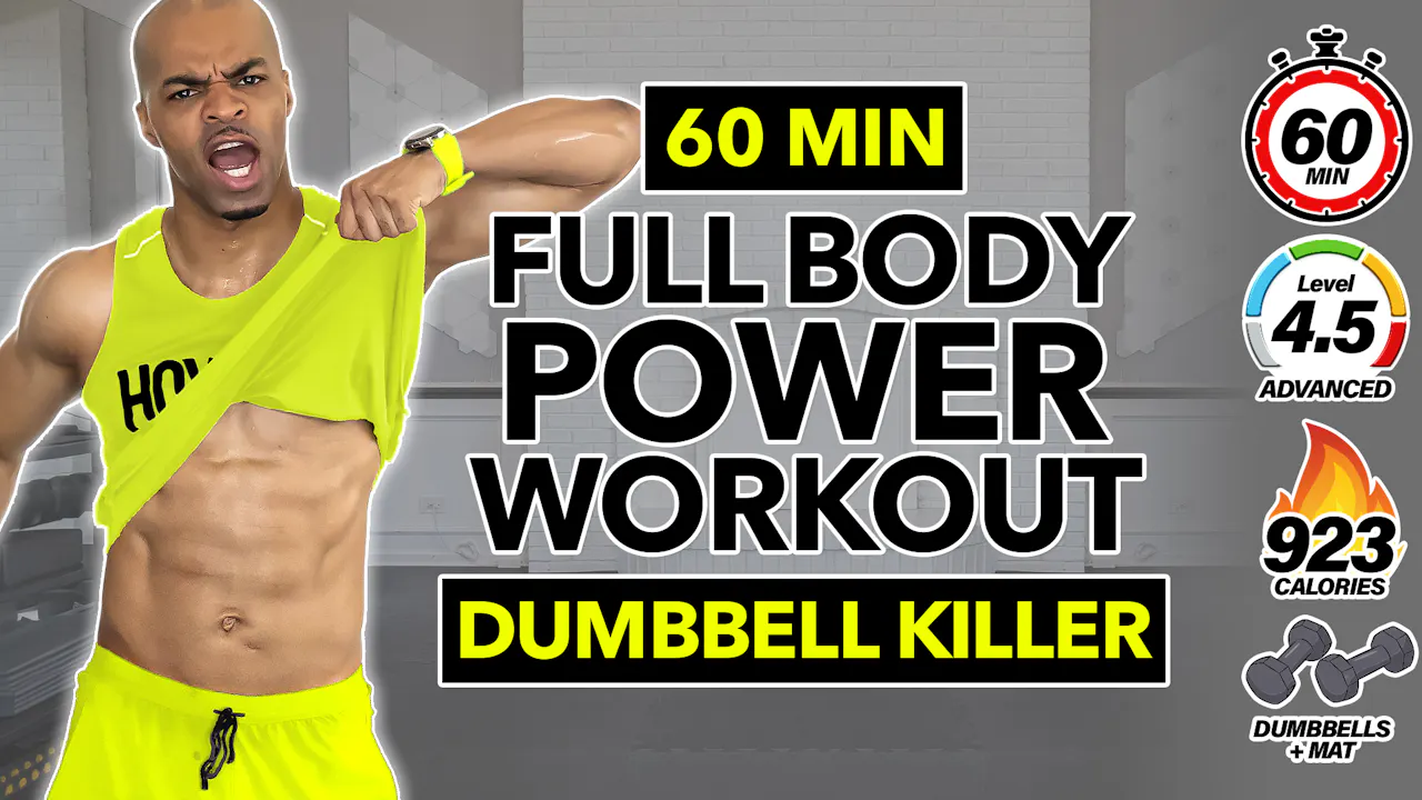 60 Minute Full Body POWER / Dumbbell Killer Workout - Millionaire Hoy Pro