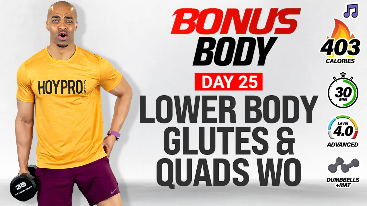 30 Minute Lower Body Glutes & Quads Workout - BUSY BODY #25 (Music ...