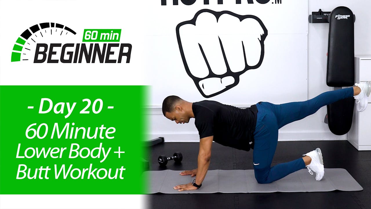 60 Minute Beginners Lower Body + Butt Workout - Beginners 60 #20 - Millionaire Hoy Pro