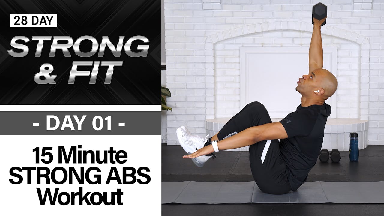 15 Minute STRONG Abs Workout #01 - STRONGAF #01 - Millionaire Hoy Pro