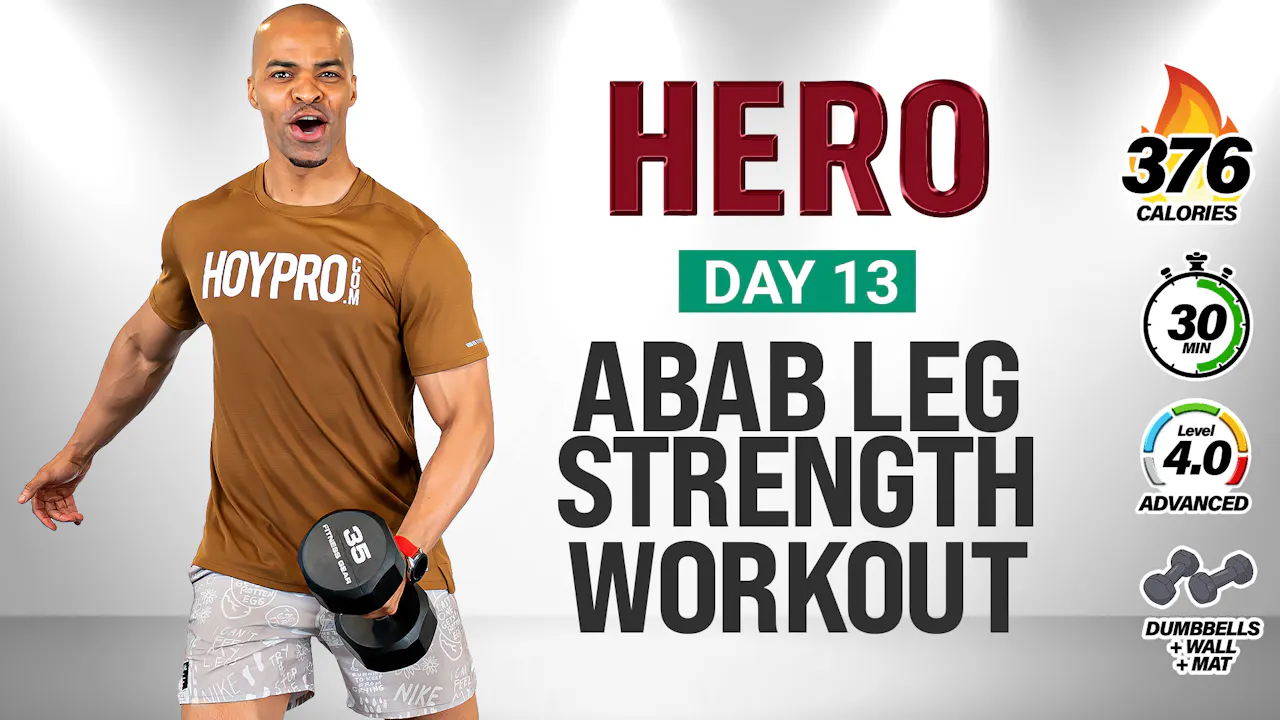 30 Minute Lower Body ABAB Strength (No Jumping) - HERO #013 ...
